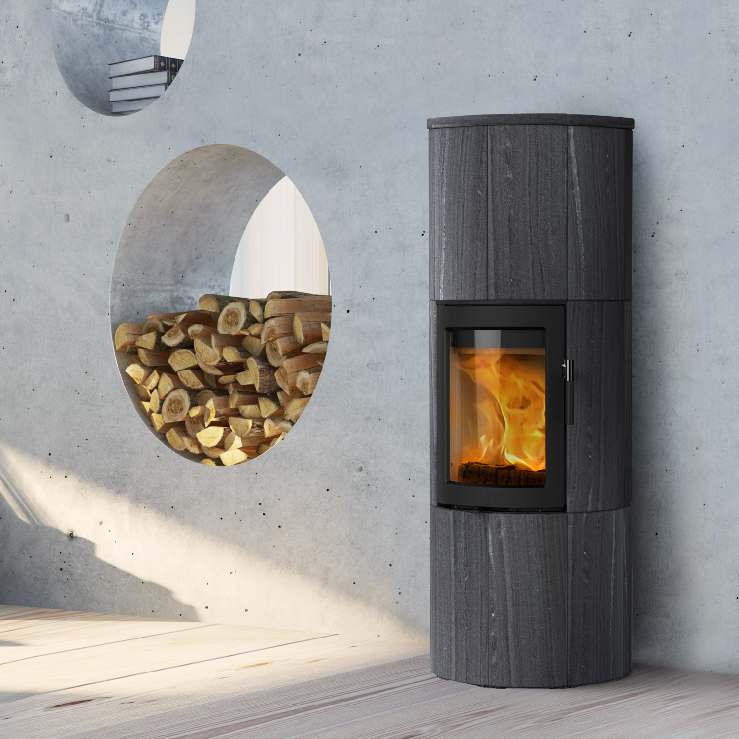 Lotus Maestro 152 poêle à bois noir/ Indian Night, sortie de fumée ...